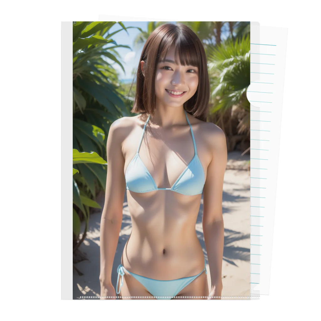 水着美女 / AIグラビア写真集 ( AIGravurePictures )のクリアファイル通販 ∞ SUZURI（スズリ）