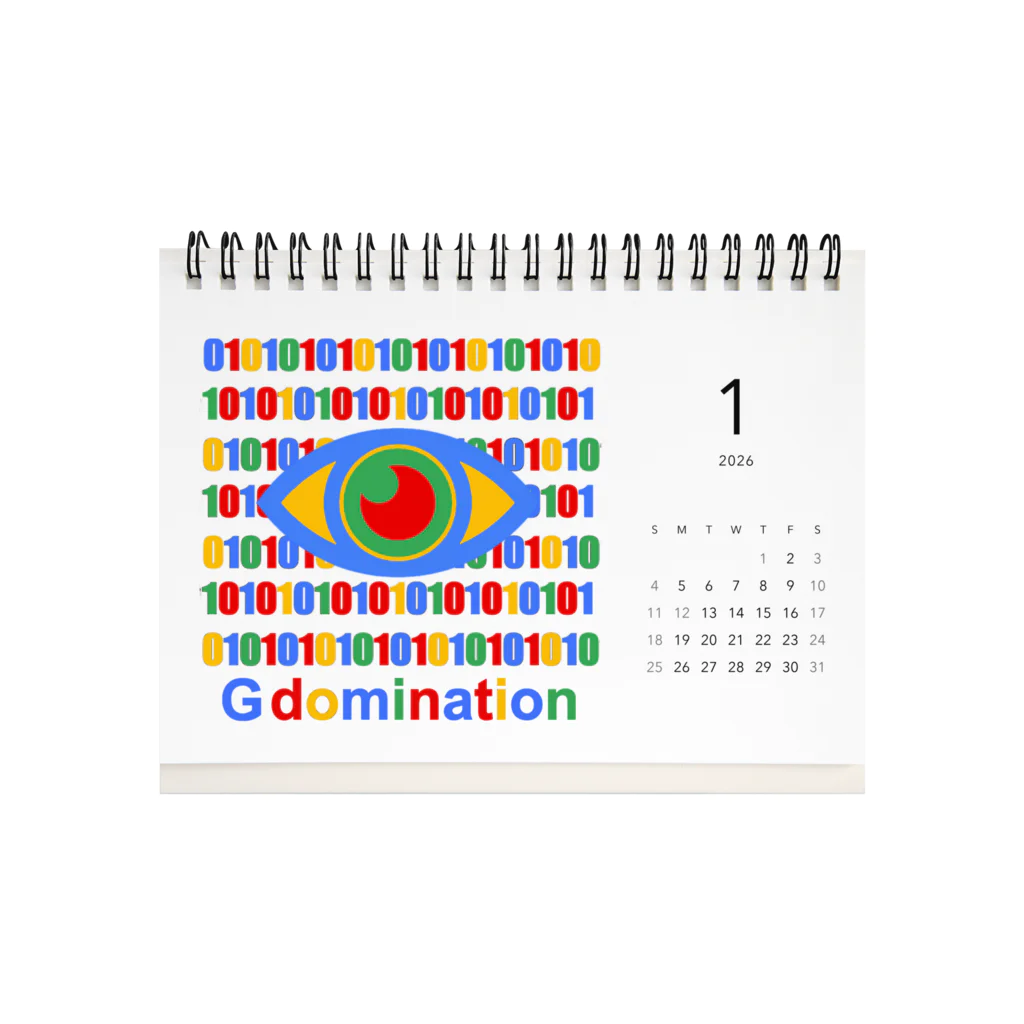 グーグル支配 / アインシュタインキャット ( Kichiji1414 )の卓上カレンダー通販 ∞ SUZURI（スズリ）