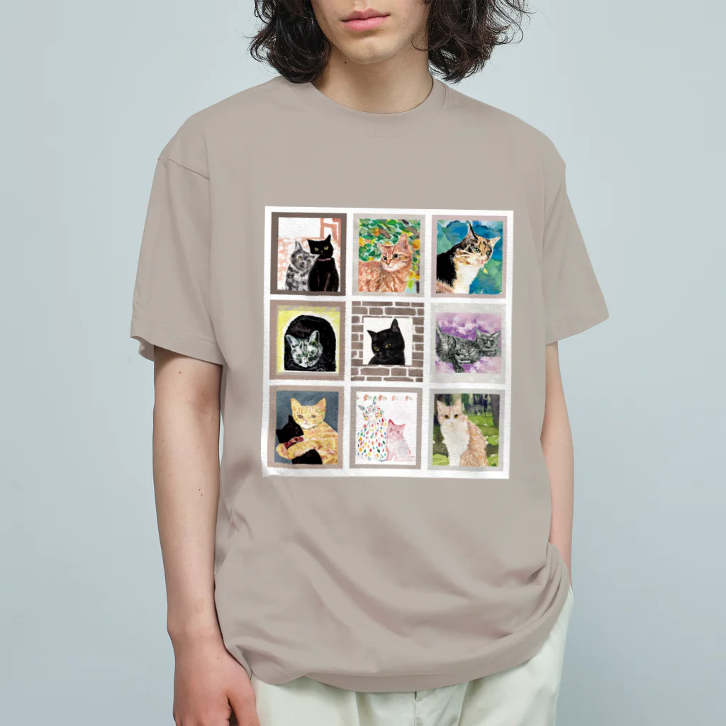 猫の窓2023 / WAMI ART ( yasashiku_woshite_moji )のオーガニックコットンTシャツ通販 ∞ SUZURI ...